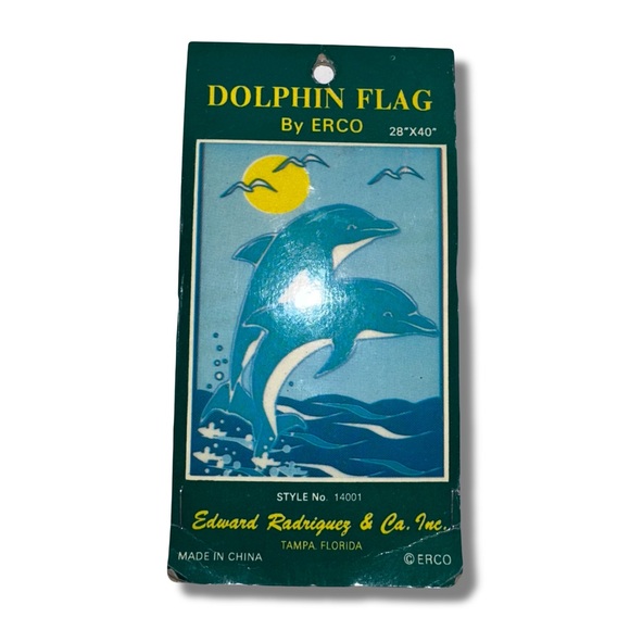 Vintage | Accents | Vintage Nip 28x4 Dolphin Flag | Poshmark